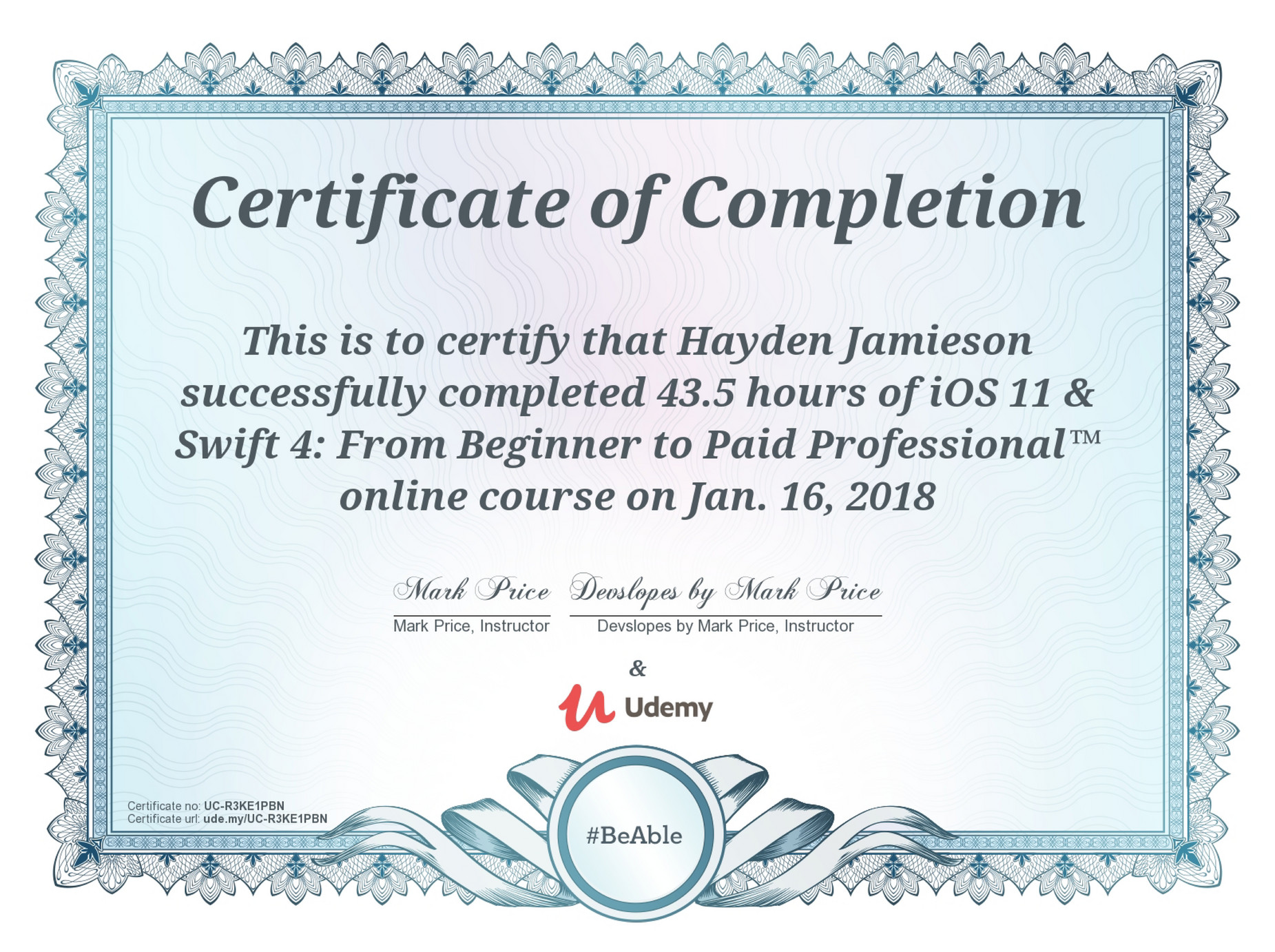 My publications - Swift 4 Certificate with Devslopes - Page 1 - Created ...