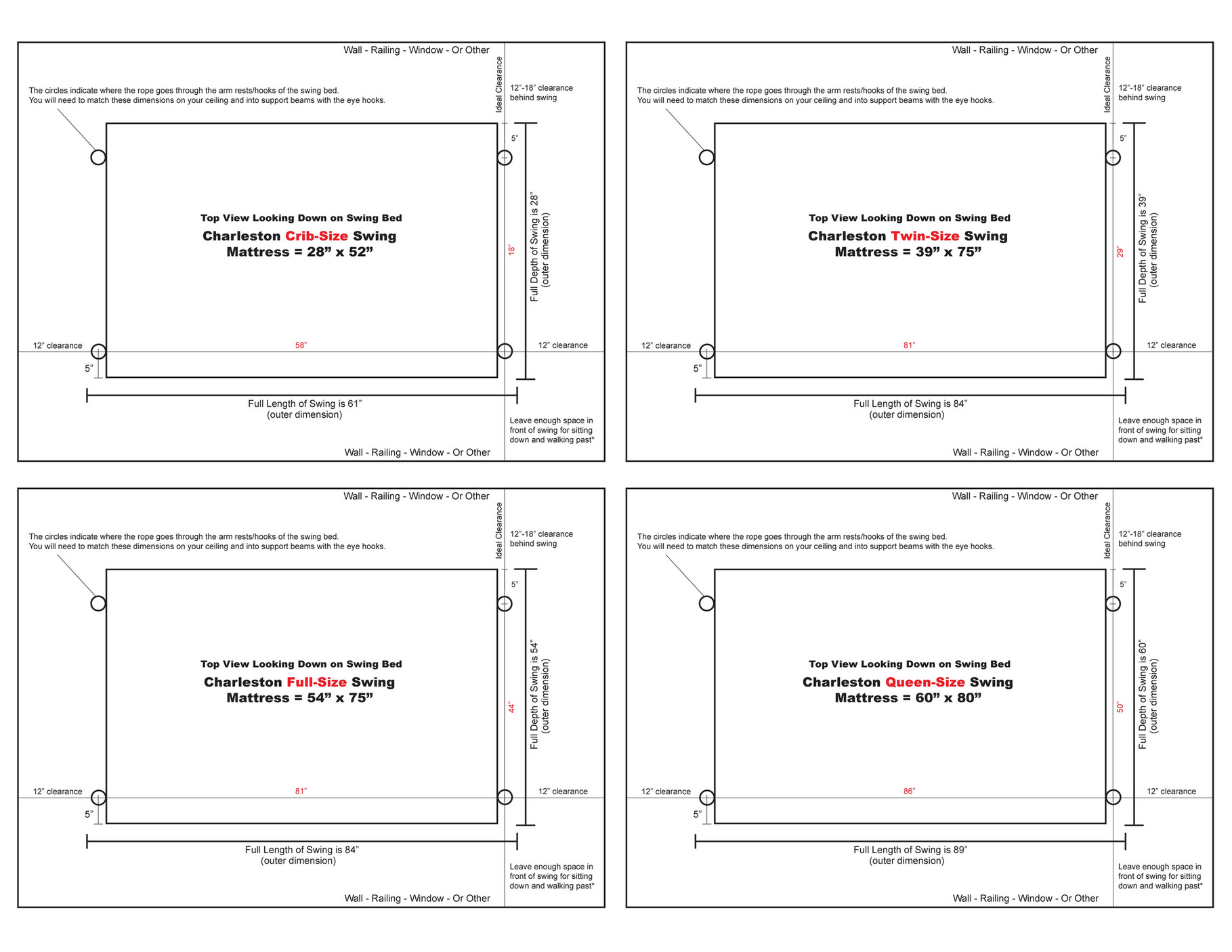 Lowcountry Swing Beds - Charleston Spacing Diagram 2019 - Page 1 ...