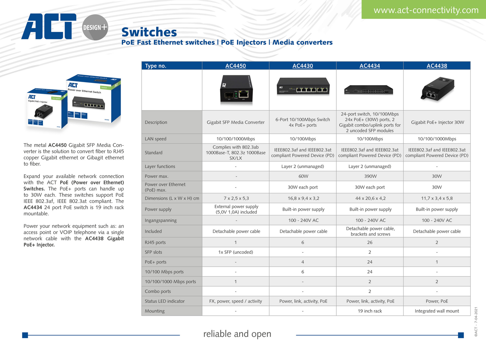 ACT PoE switches EN - Page 1