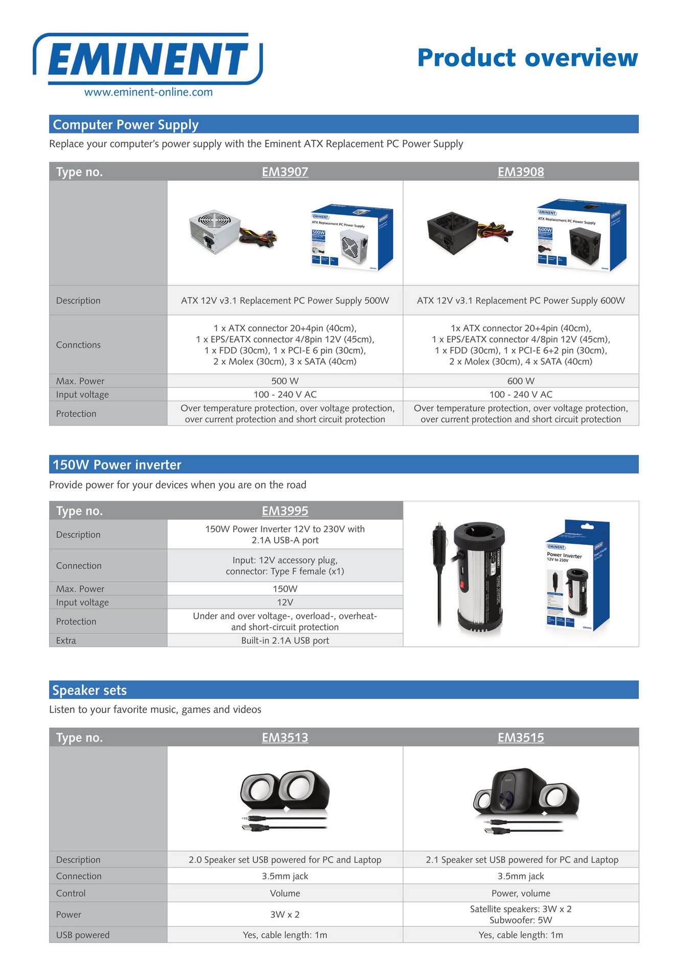 Intronics - Intronics | Eminent product overview - EN - Pagina 1