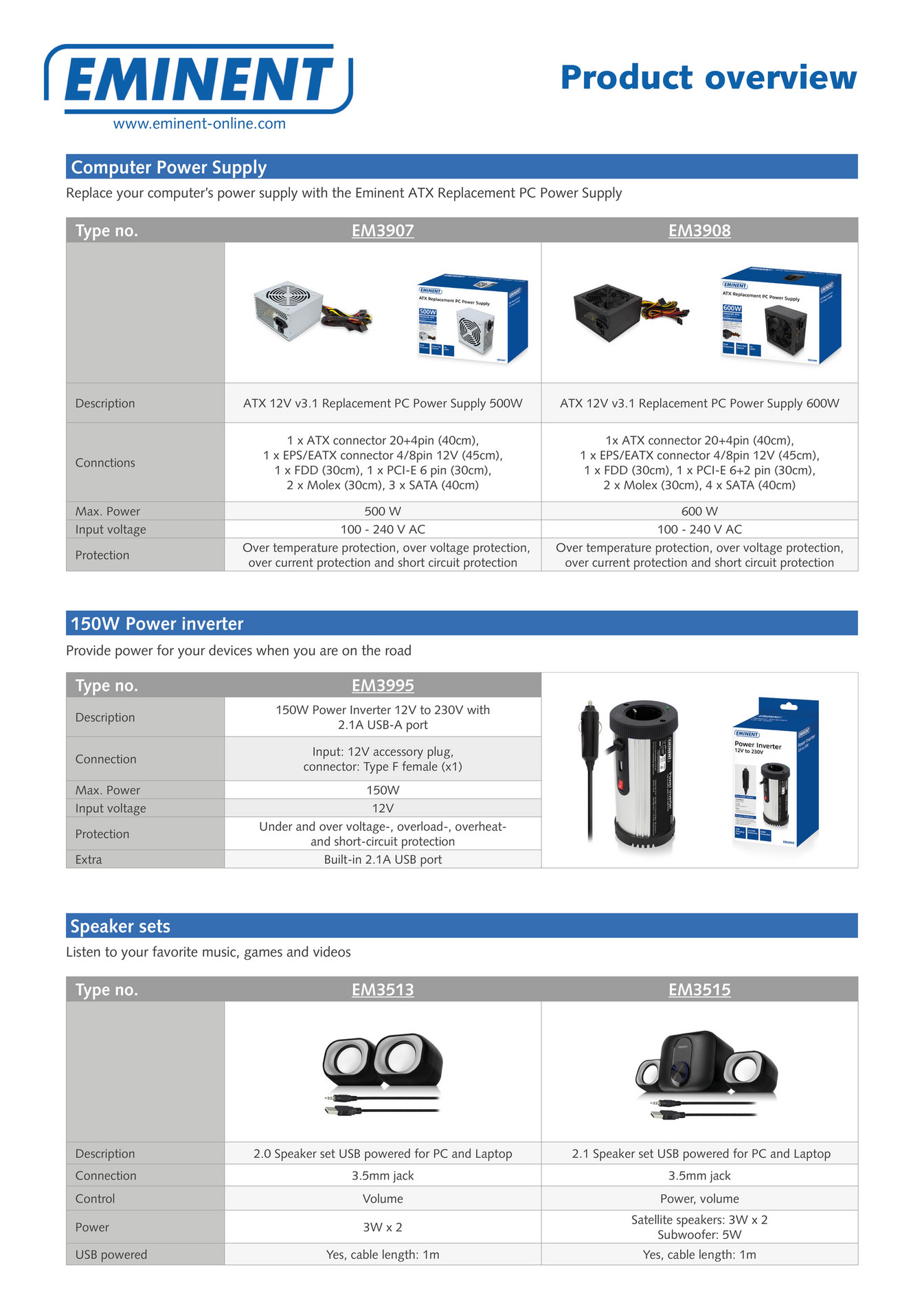 Intronics - Intronics | Eminent product overview - EN - Pagina 1