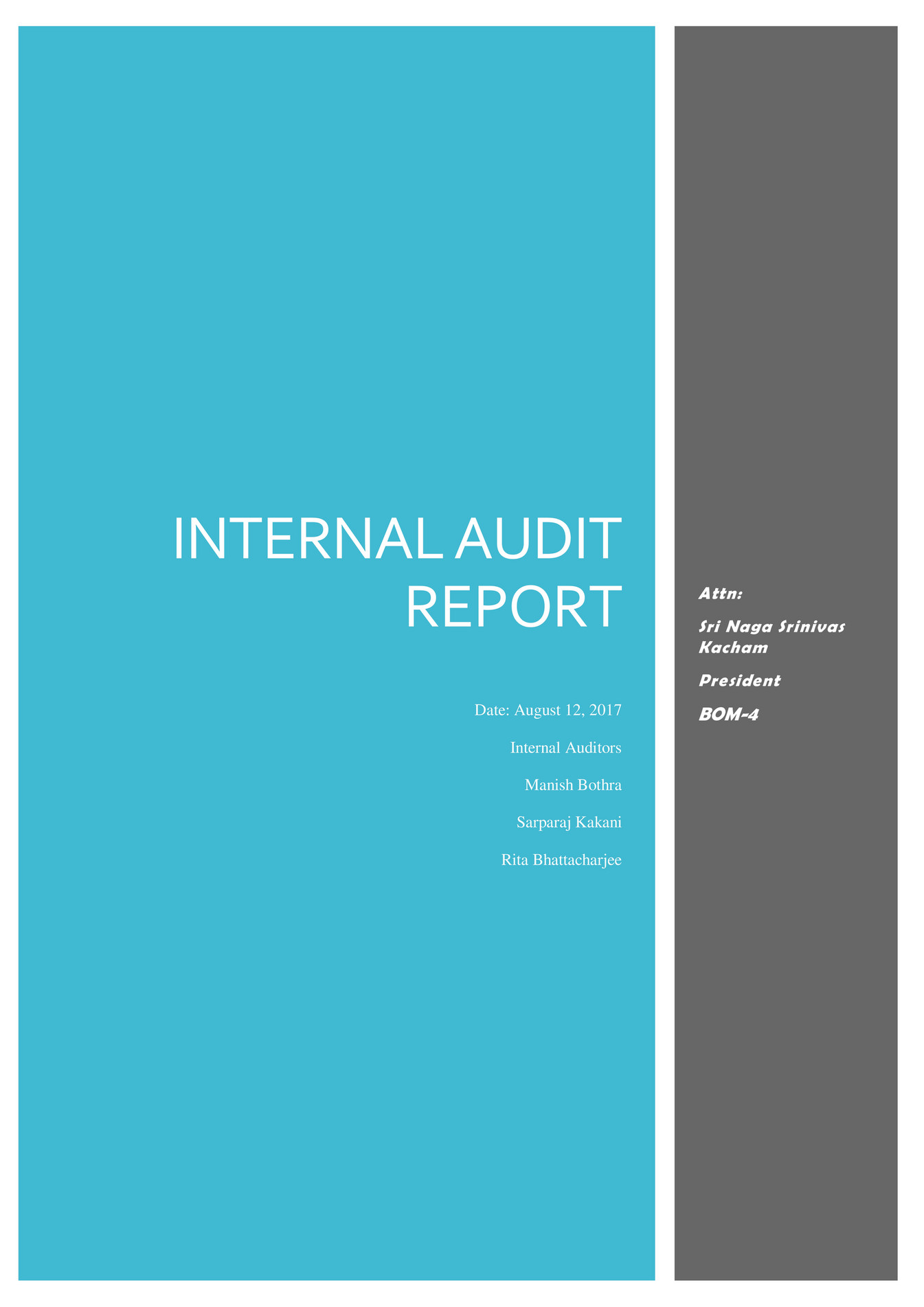 kms - Internal Audit Report - Page 1 - Created with Publitas.com