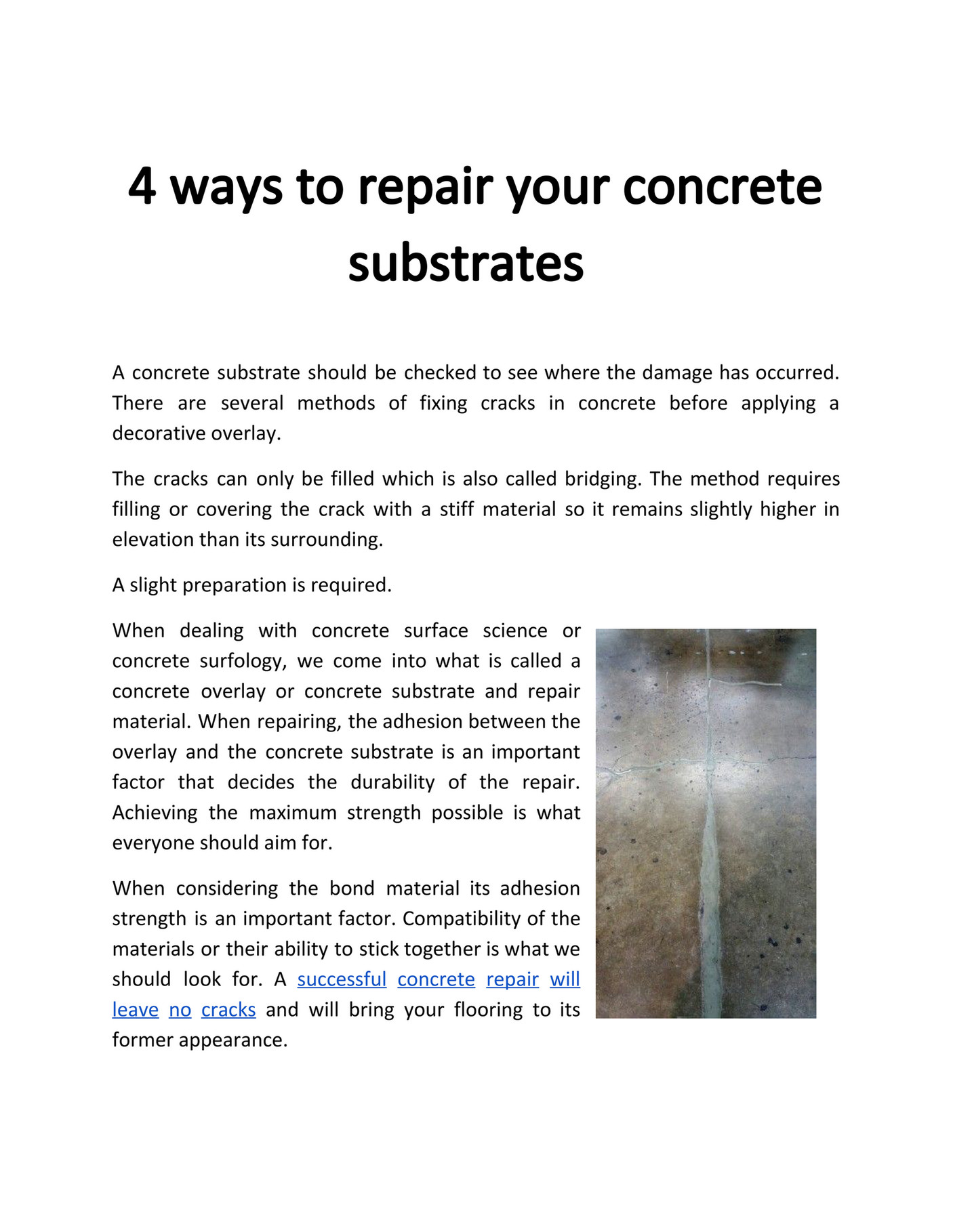 My publications - 4 Ways to repair your concrete substrates - Page 1 ...