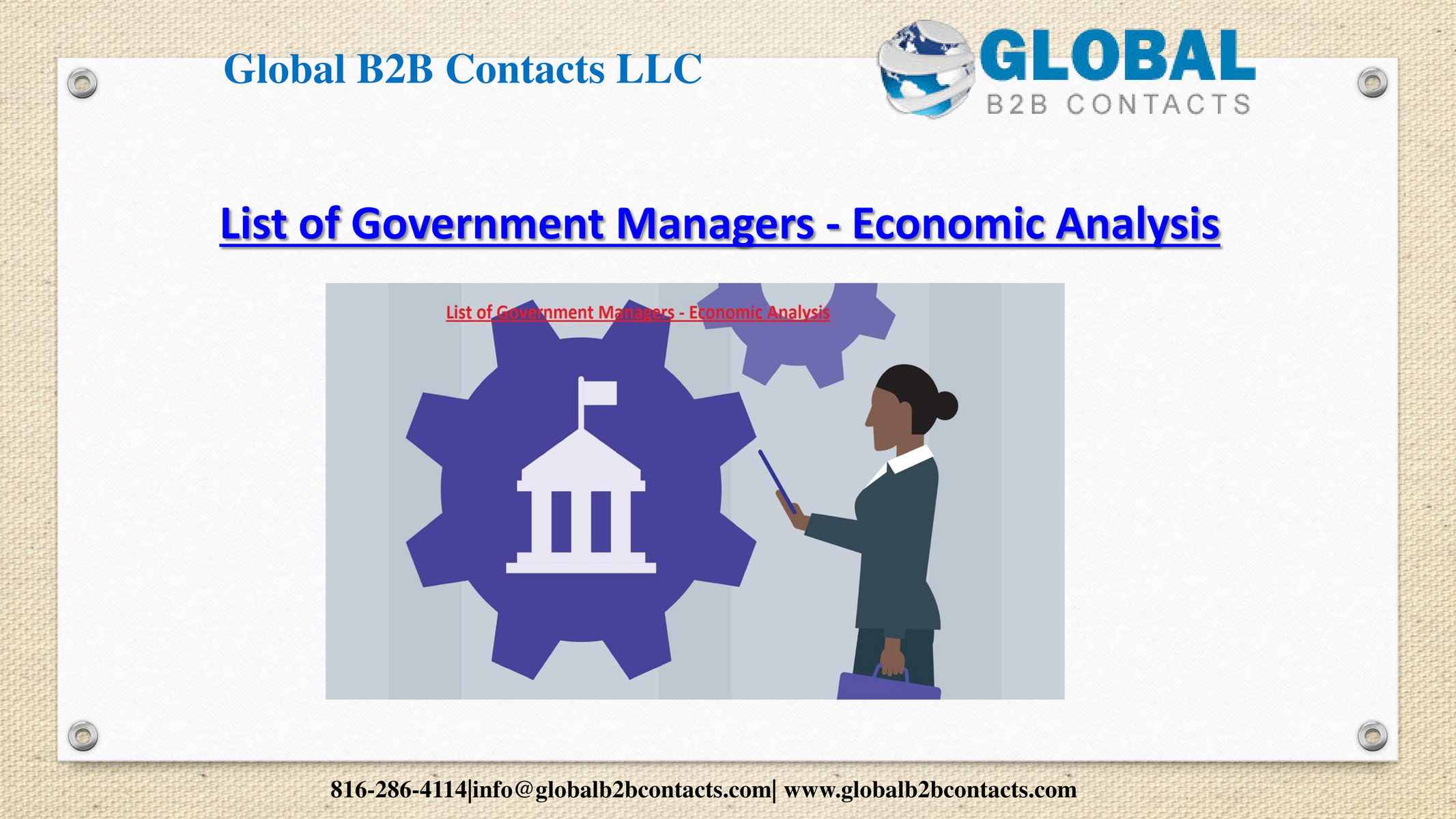Globalb2bcontacts - List of Government Managers - Economic Analysis ...