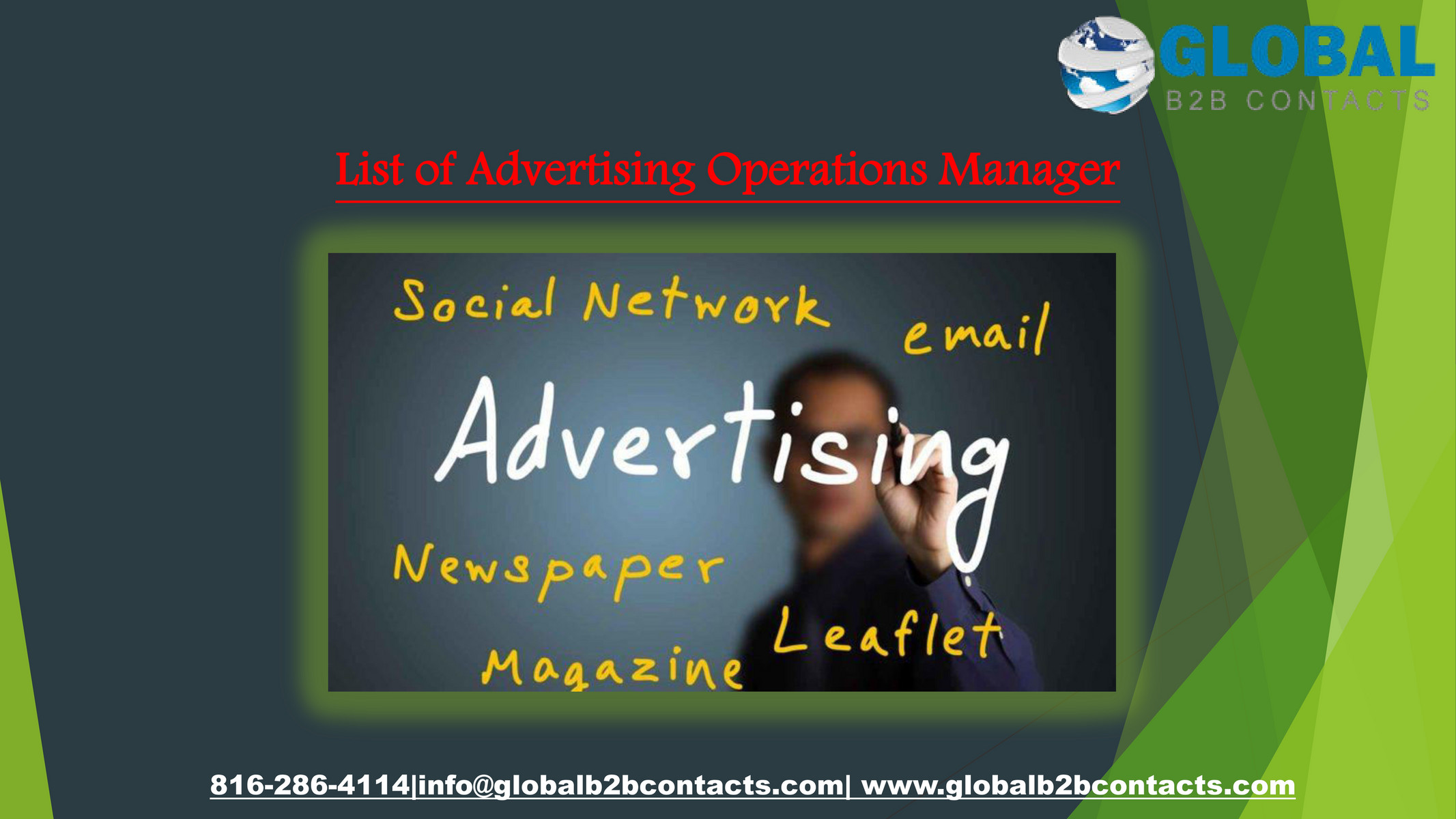 Globalb2bcontacts - List of Advertising Operations Manager - Page 1 ...
