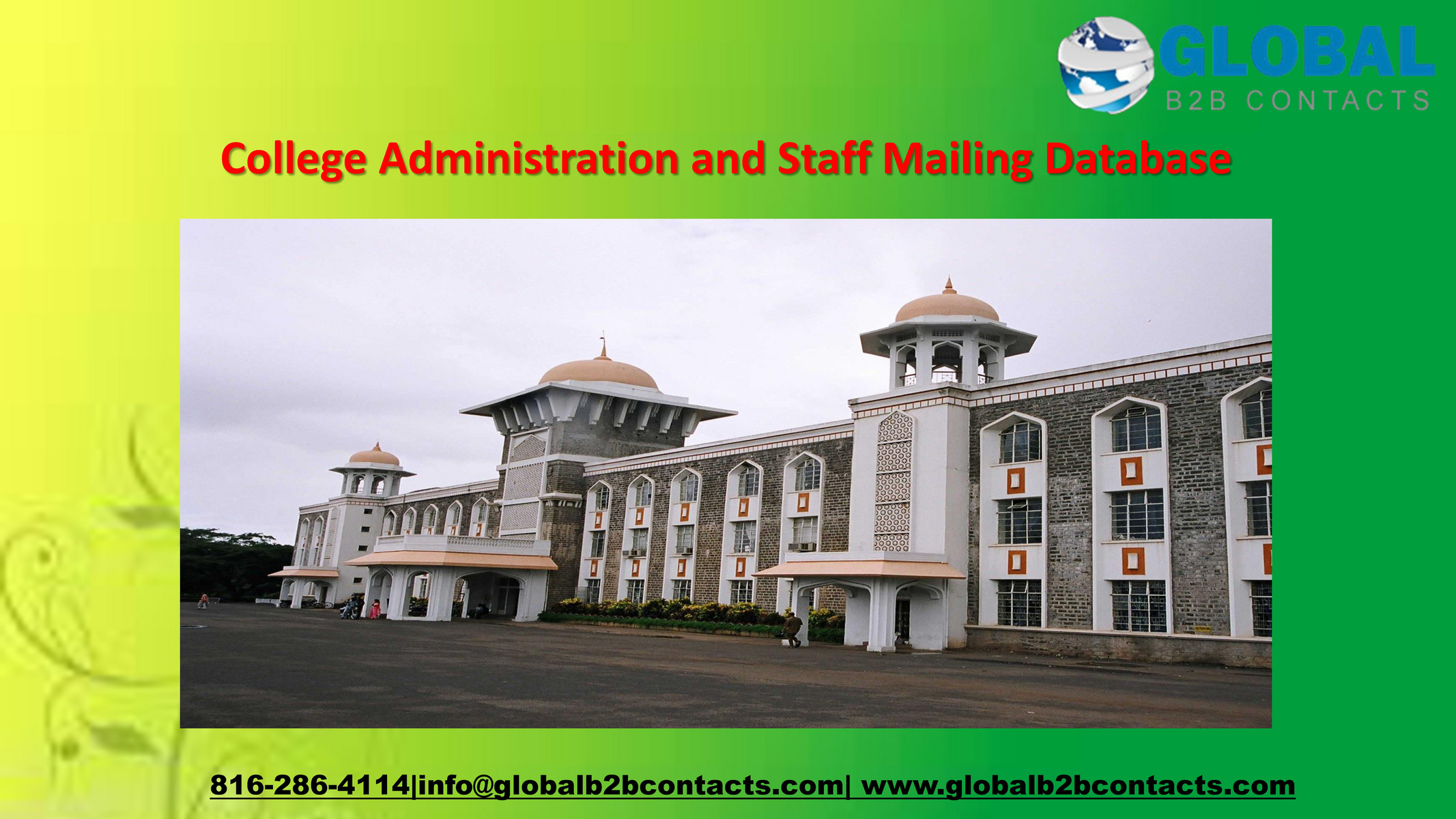 Globalb2bcontacts College Administration And Staff Mailing Database globalb2bcontacts-college-administration-and-staff-mailing-database
