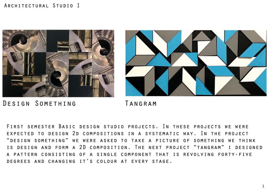 My Architectural Portfolio 1st Semester Architecture Architecture