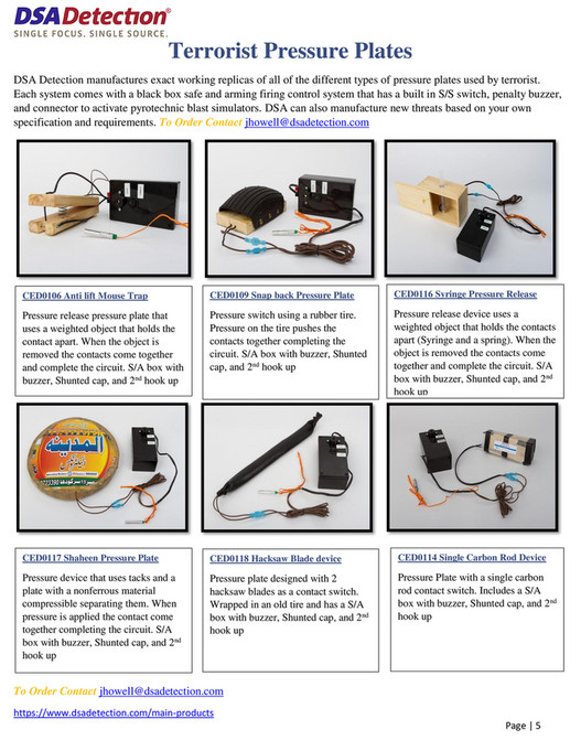 DSA Detection - Counter IED Inert Training Devices Catalog - Page 6-7 ...