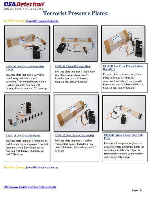 DSA Detection - Counter IED Inert Training Devices Catalog - Page 6-7 ...