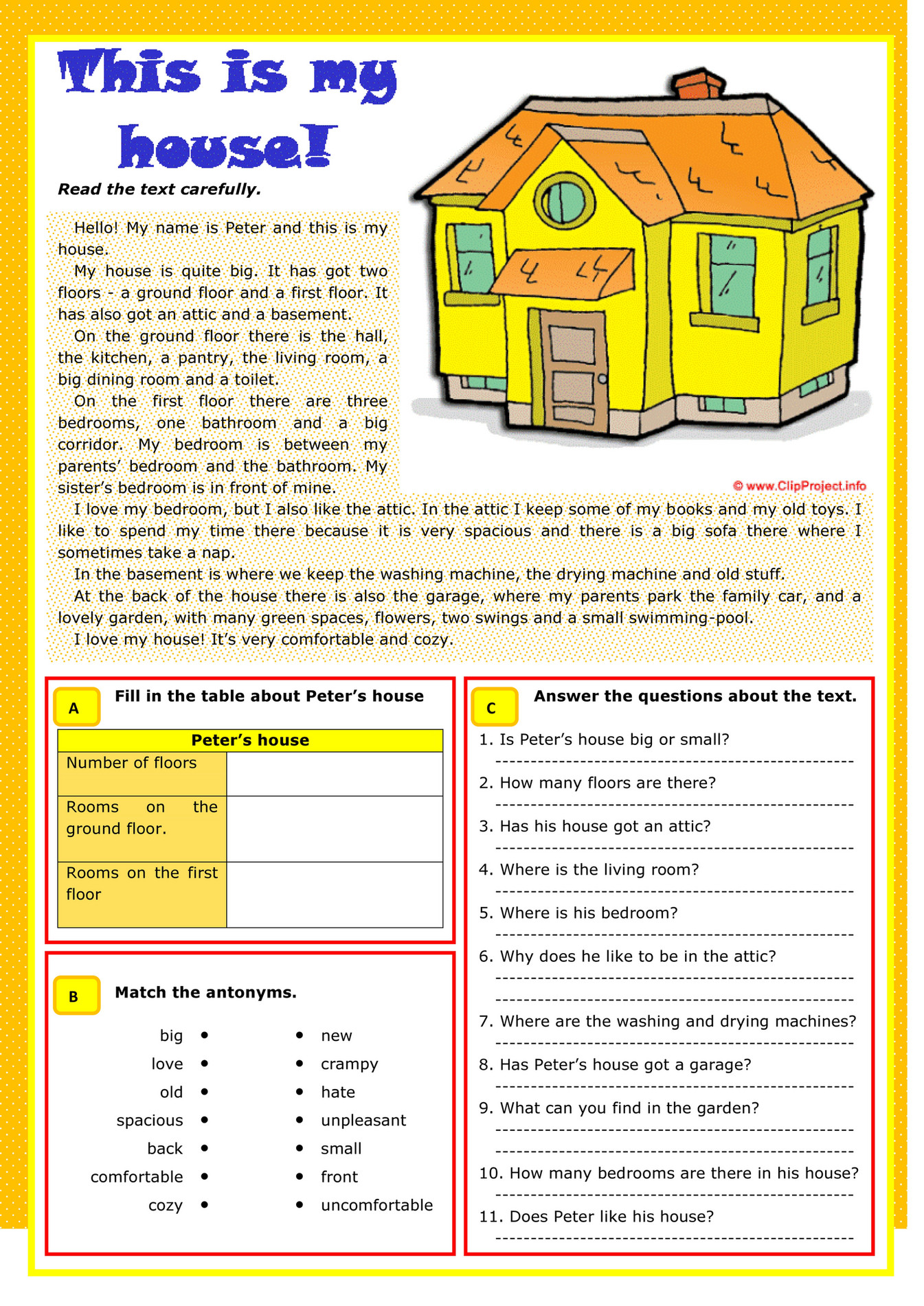 LAINIC INTERNATIONAL LTD - this-is-my-house-reading-comprehension ...