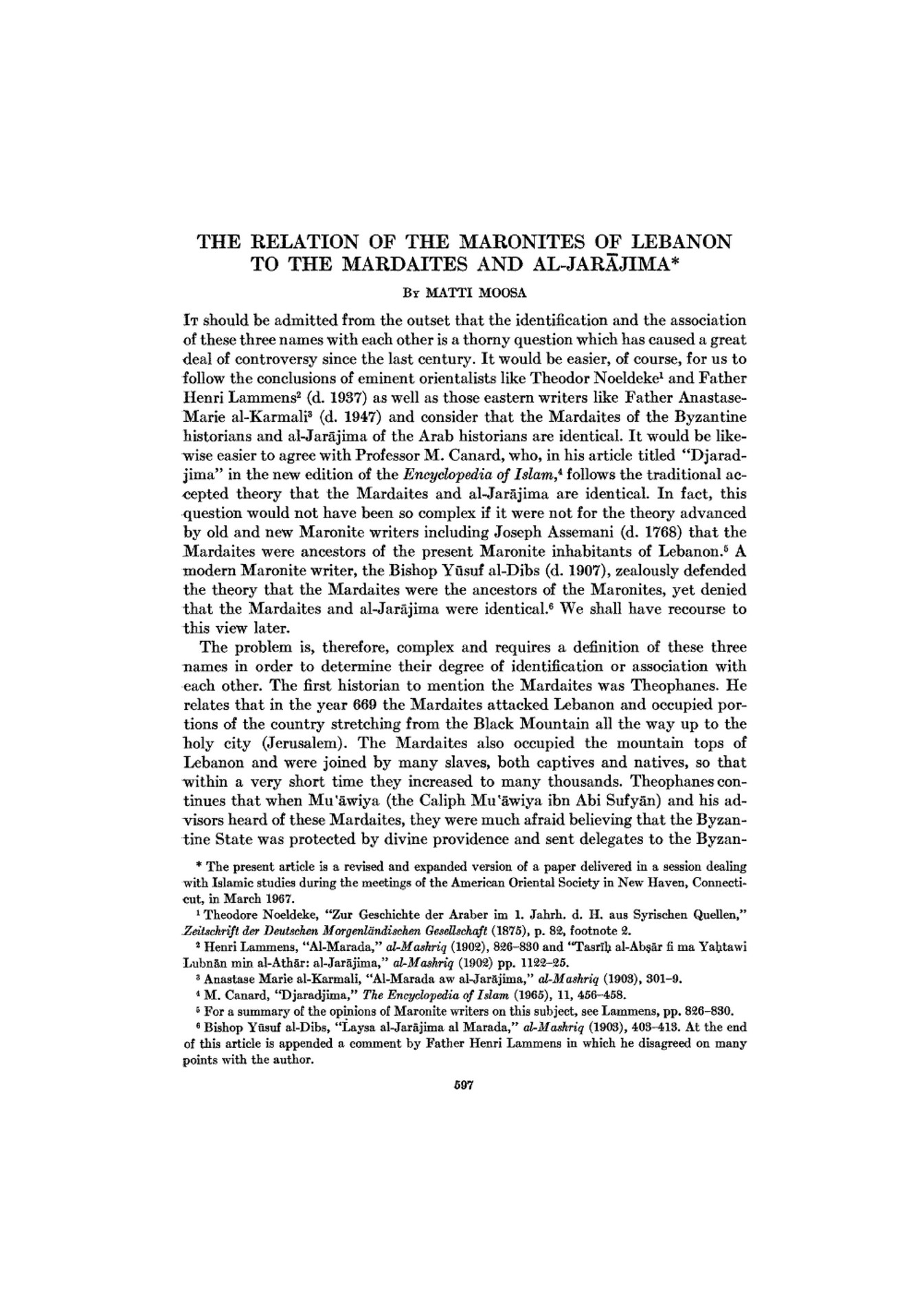 My publications - The Relation of the Maronites of Lebanon to the ...