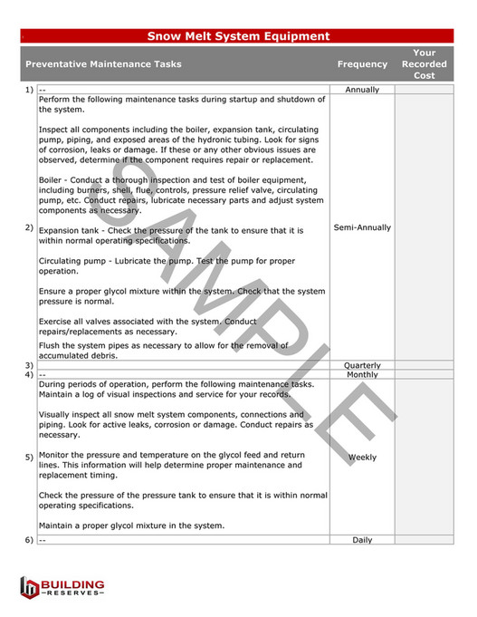 Building Reserves, Inc. - Building Reserves - Sample Preventative ...
