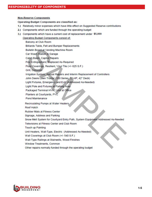Building Reserves, Inc. - Building Reserves - Sample Preventative ...