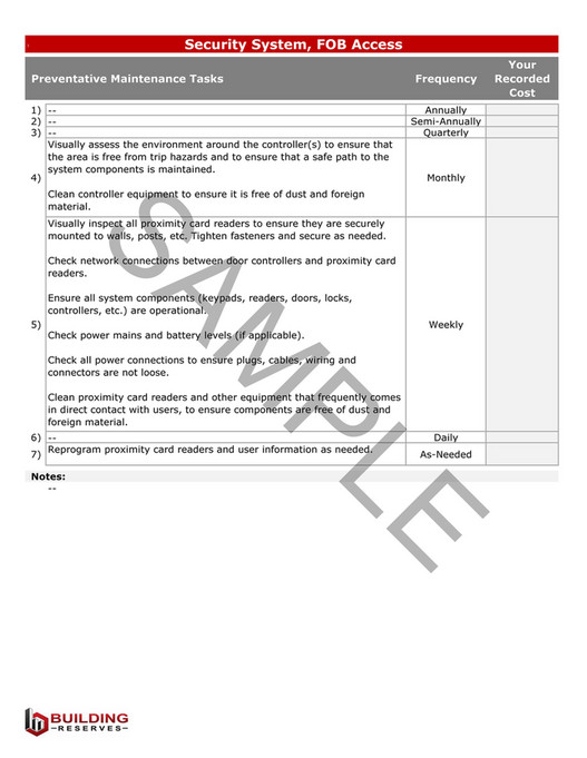 Building Reserves, Inc. - Building Reserves - Sample Preventative ...