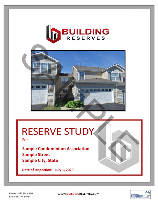 Building Reserves, Inc. - Sample Townhome Reserve Study - Page 1 ...