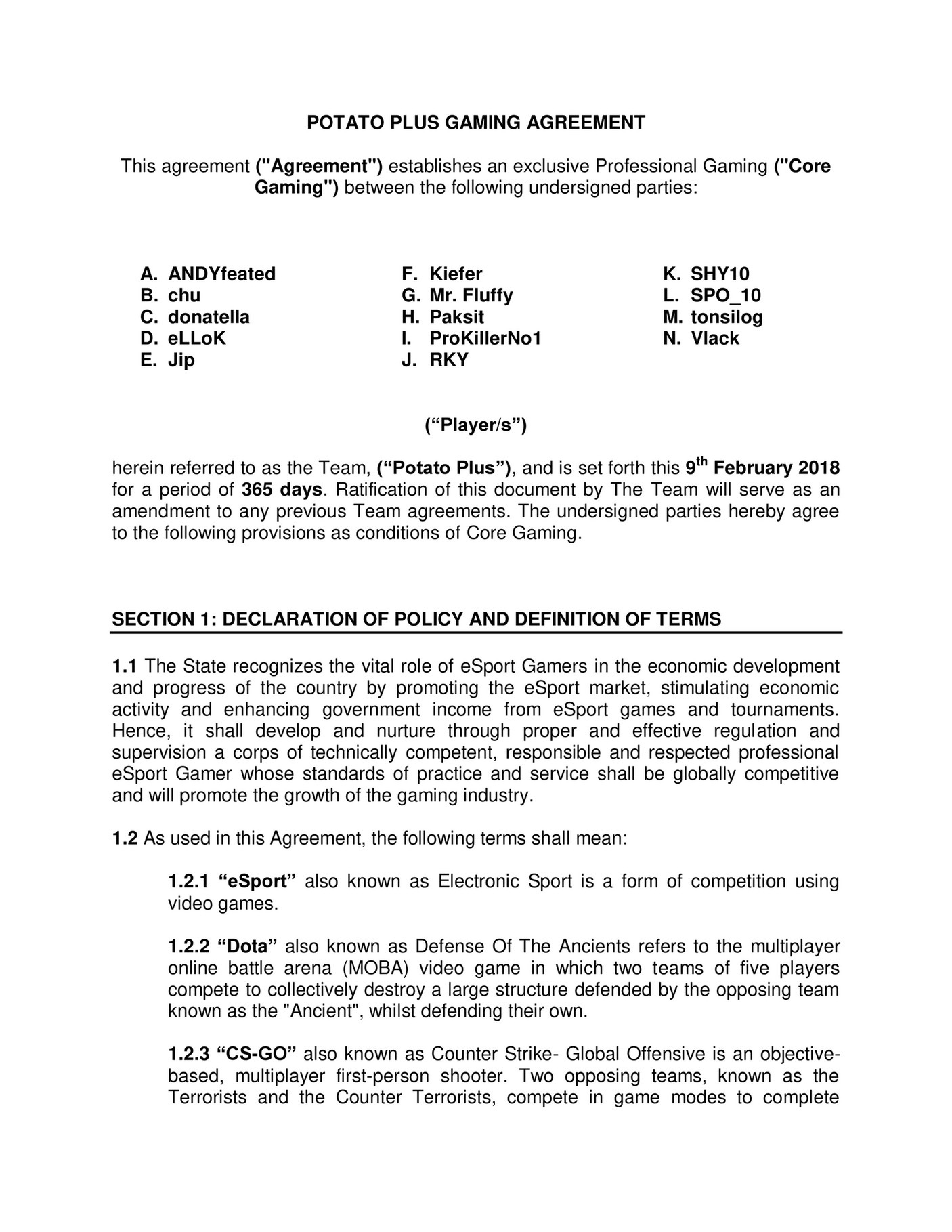 Potato Plus - Potato Plus Agreement - Page 2 - Created with Publitas.com