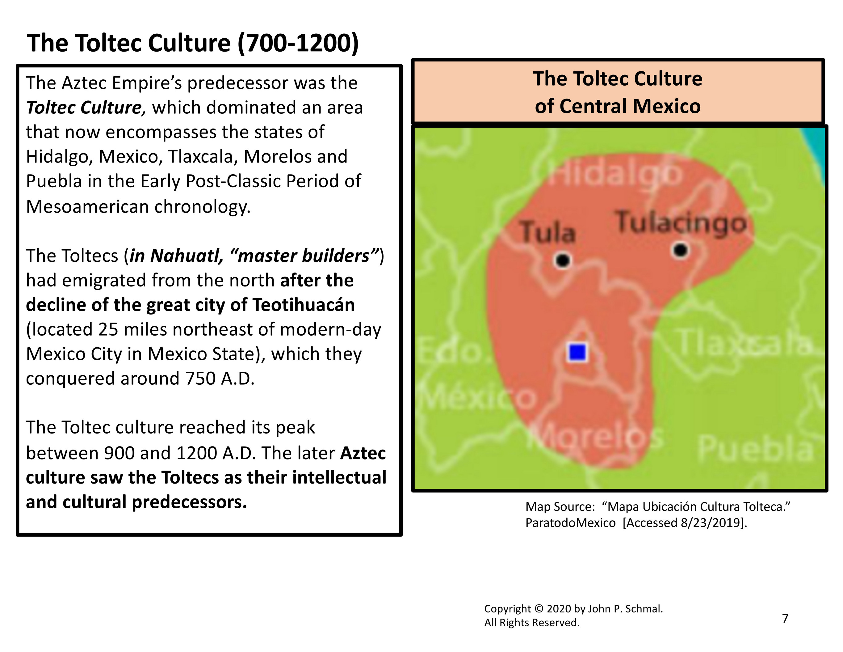 Toltec Civilization Map
