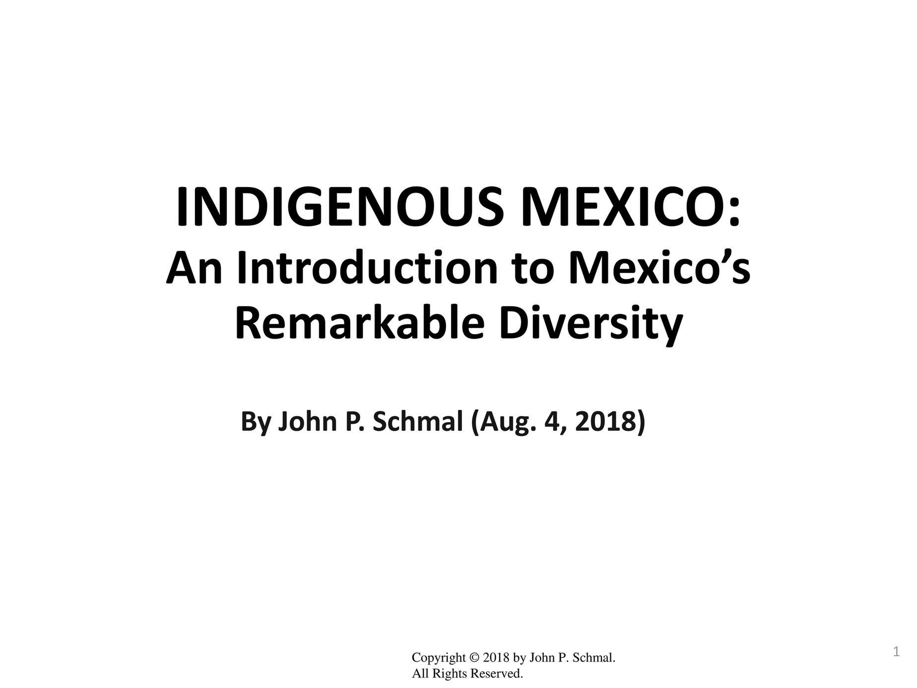 SHHAR - Indigenous Mexico: An Introduction to Mexico's Remarkable ...