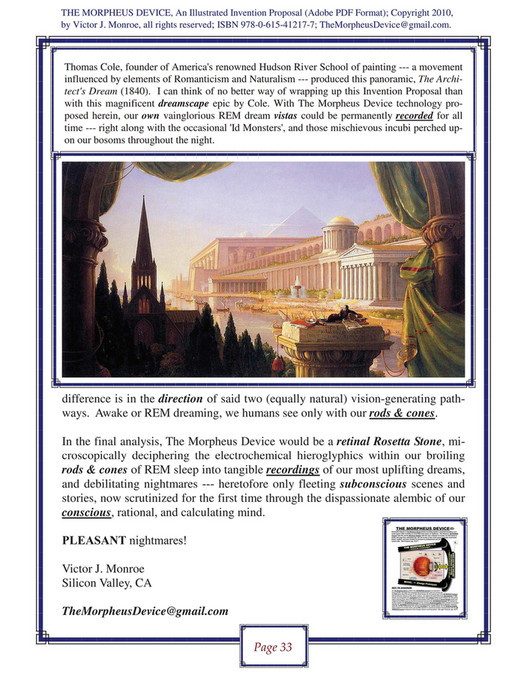 DREAM RECORDING MACHINE - (Pg. 33 of 37) ''THE MORPHEUS DEVICE ...