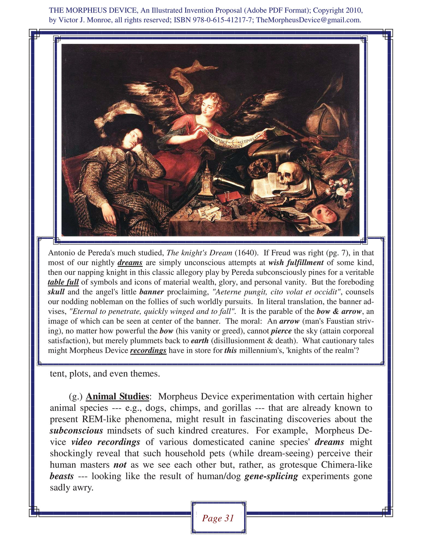 DREAM RECORDING MACHINE - (Pg. 31 of 37) ''THE MORPHEUS DEVICE'' - An ...