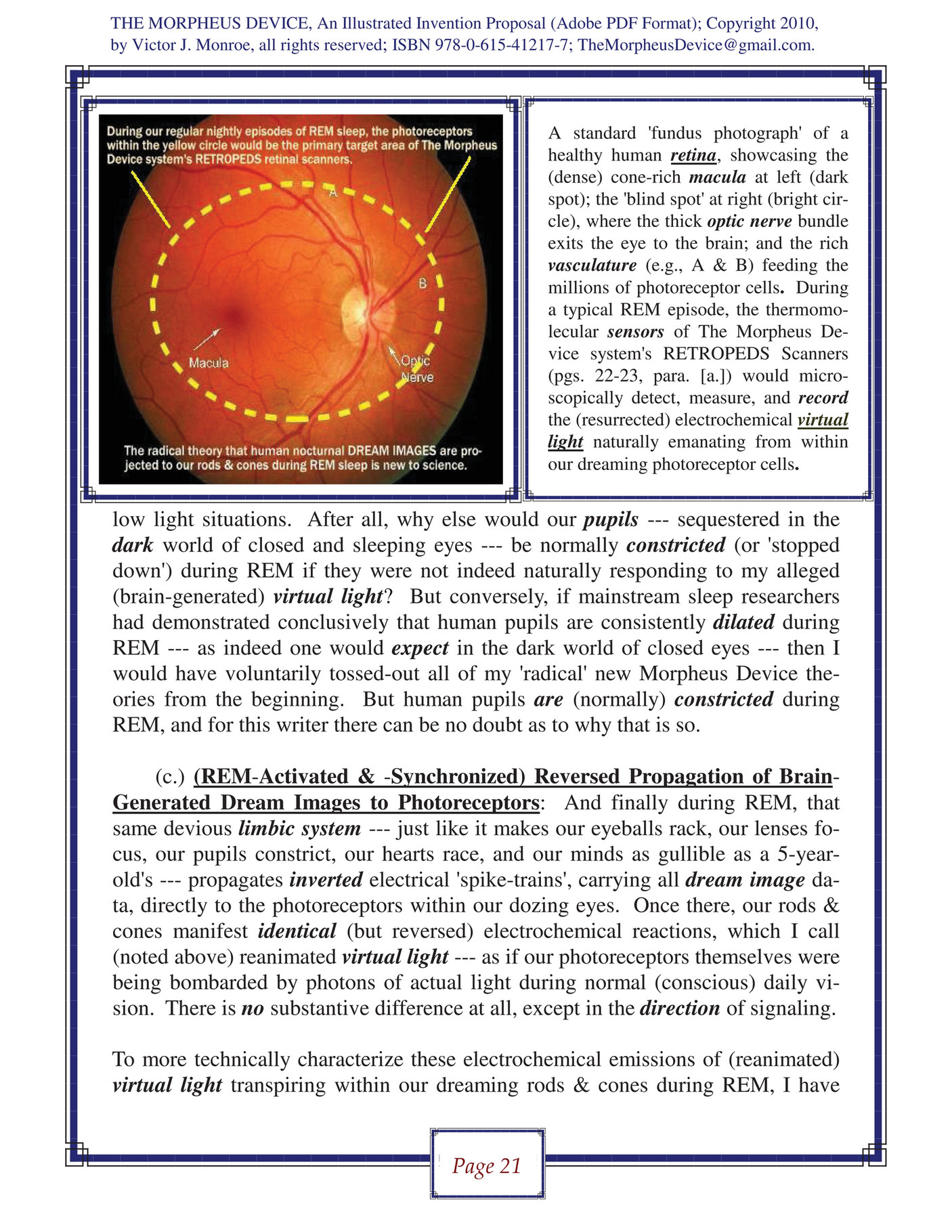 DREAM RECORDING MACHINE - (Pg. 21 of 37) ''THE MORPHEUS DEVICE'' - A ...