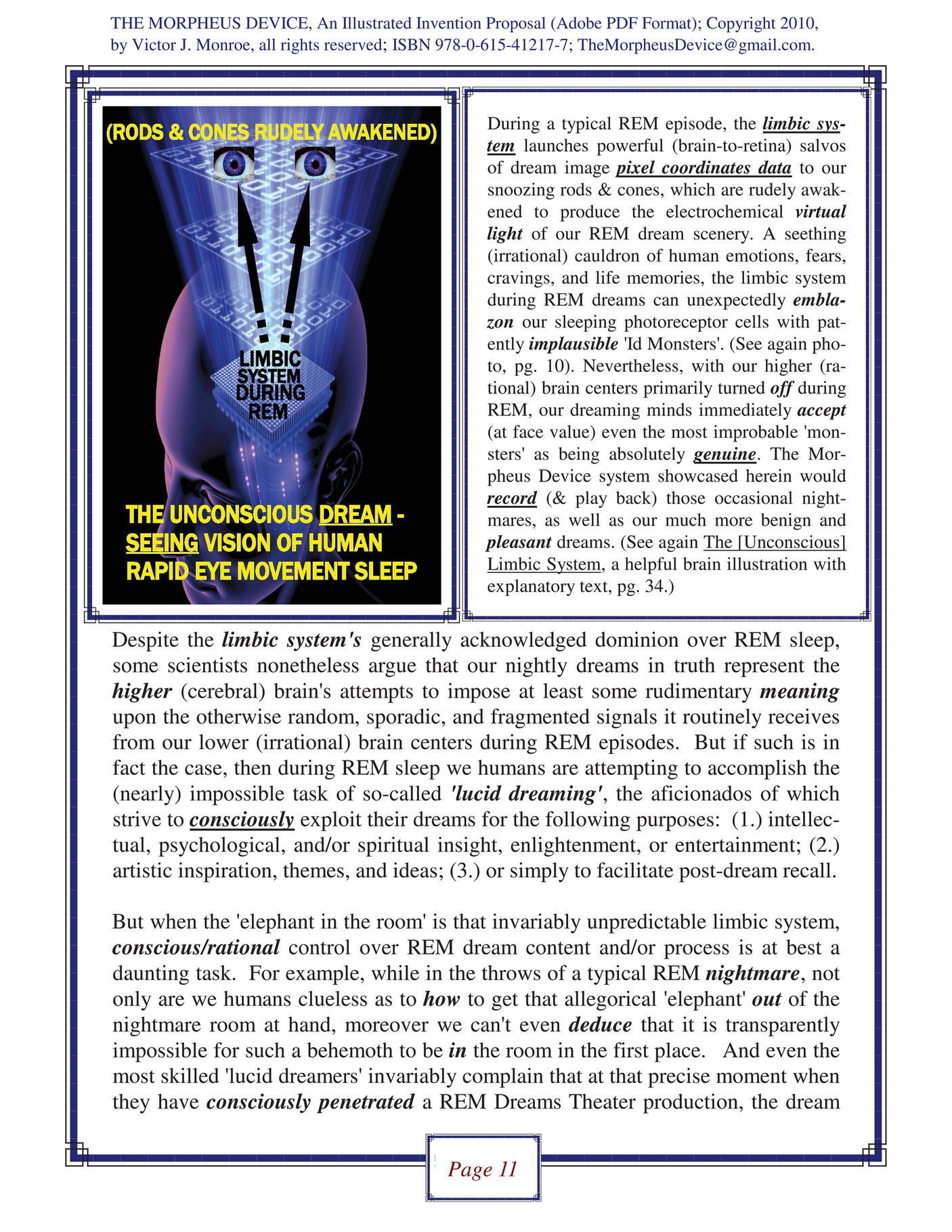 DREAM RECORDING MACHINE - (Pg. 11 of 37) ''THE MORPHEUS DEVICE ...