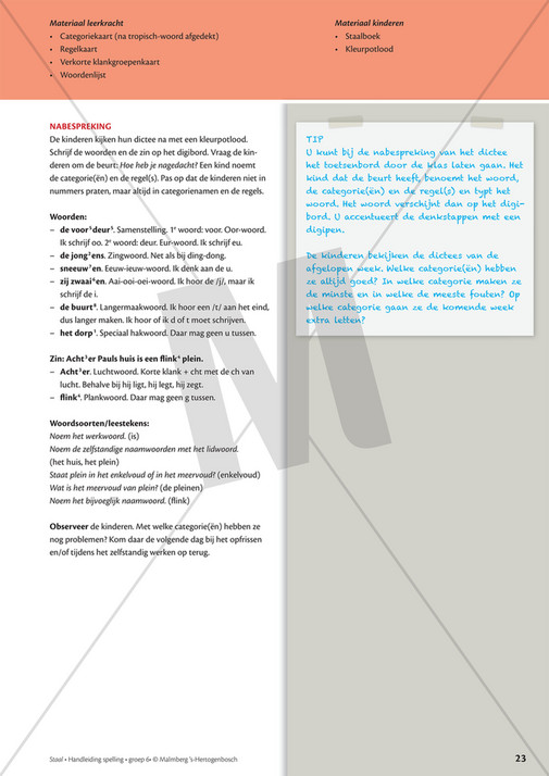 Malmberg - Staal Spelling Handleiding Groep 6 blok 1 - Pagina 24-25 Malmberg - Staal Spelling Handleiding Groep 6 blok 1 - Pagina 24-25