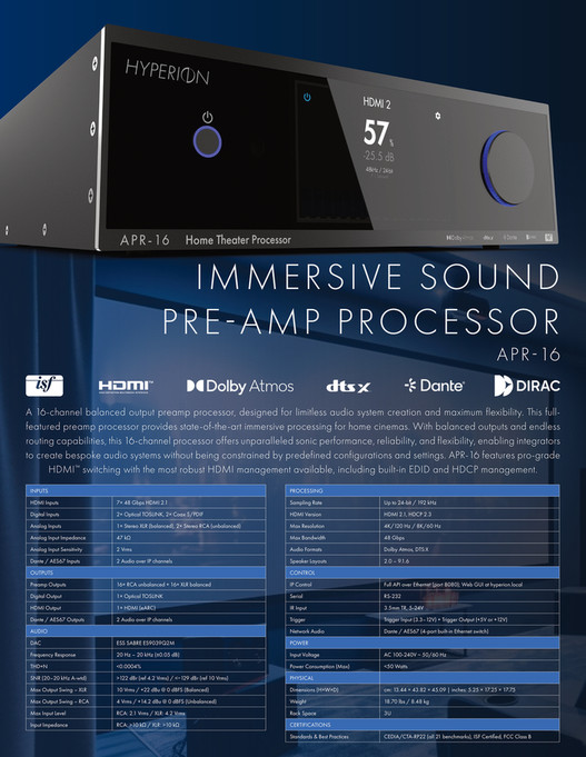 AVPro - Hyperion: Next-Gen Immersive Home Audio - Page 1 - Created with ...