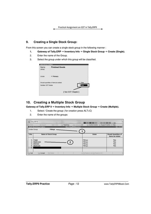 Swayam Education - GST Practical Assignment-TallyERP9Book - Page 12-13 - Created with Publitas.com