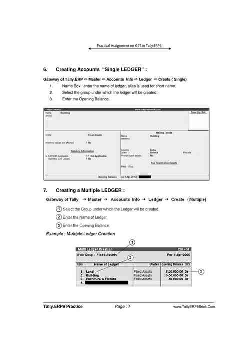 Swayam Education Gst Practical Assignment Tallyerp9book Page 6 7 0048