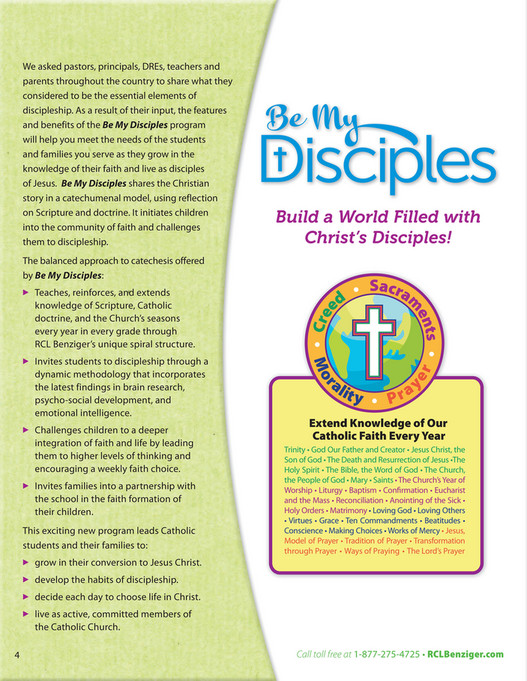 RCL Benziger - Be My Disciples School Edition Overview - Page 4-5 ...