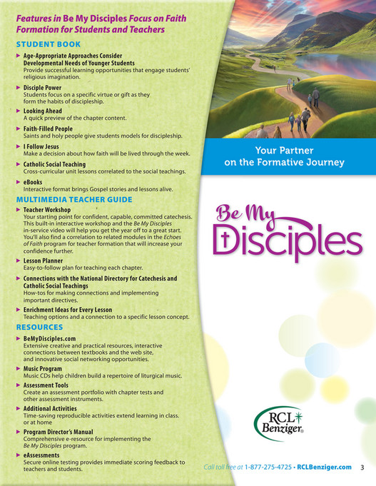 RCL Benziger - Be My Disciples School Edition Overview - Page 2-3 ...