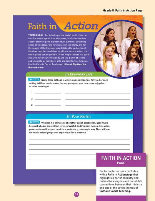 Blest Are We Faith in Action Family Life Connection Sampler - Page 22 ...