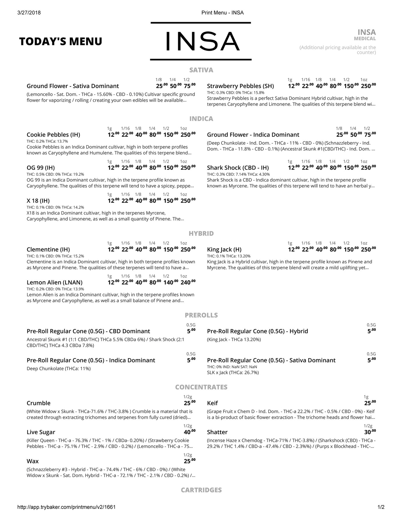 INSA, inc. - 3-26-Menu - INSA - Page 1 - Created with Publitas.com