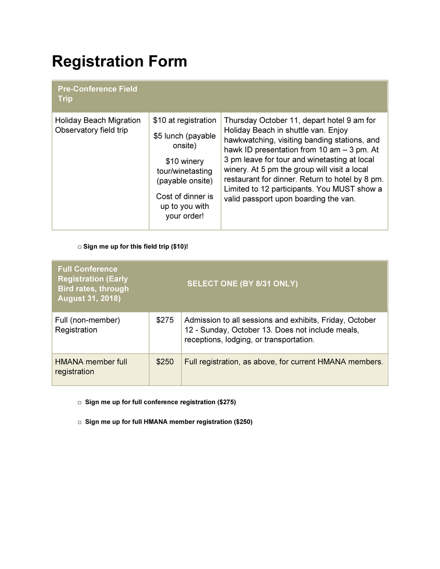 HMANA - Registration form - Page 1