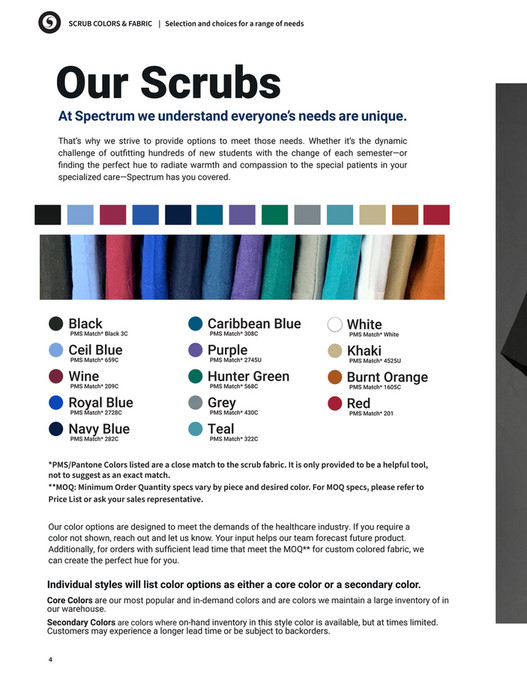Spectrum Uniforms - Spectrum Catalog - Page 4-5 - Created with Publitas.com