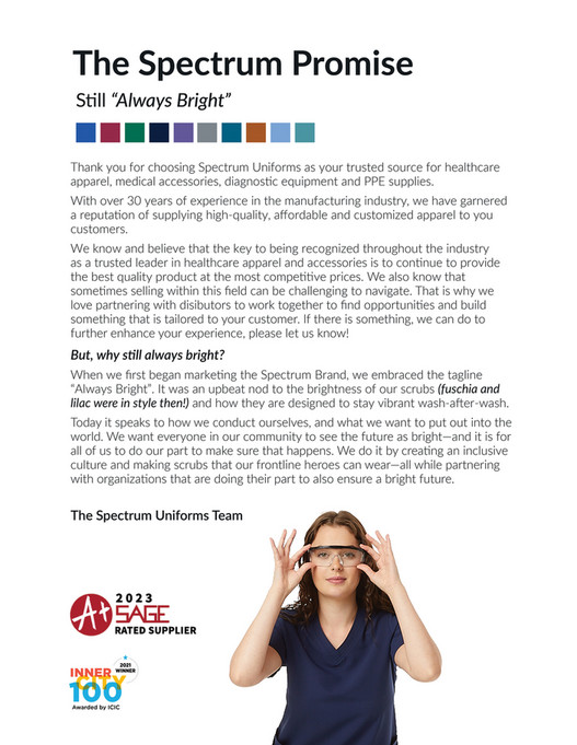 Spectrum Uniforms - Spectrum Catalog - Page 2-3 - Created with Publitas.com