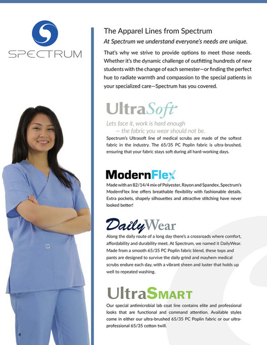 Spectrum Uniforms - Spectrum-2019-Catalog - Page 4-5 - Created with Publitas.com