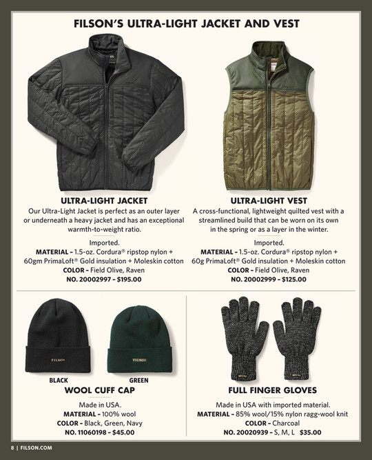 Filson - March Catalog 2018 - Page 8-9
