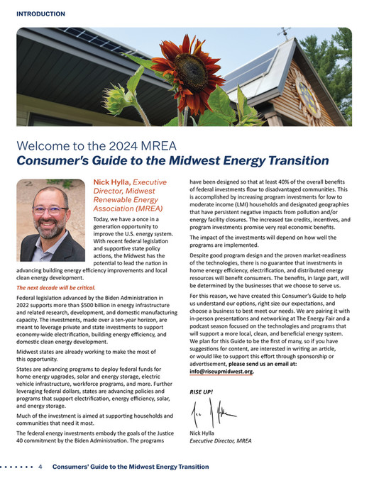 Midwest Renewable Energy Association (MREA) - 2024 Midwest Consumers' Guide to the Energy ...