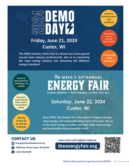 Midwest Renewable Energy Association (MREA) - 2024 Midwest Consumers' Guide to the Energy ...