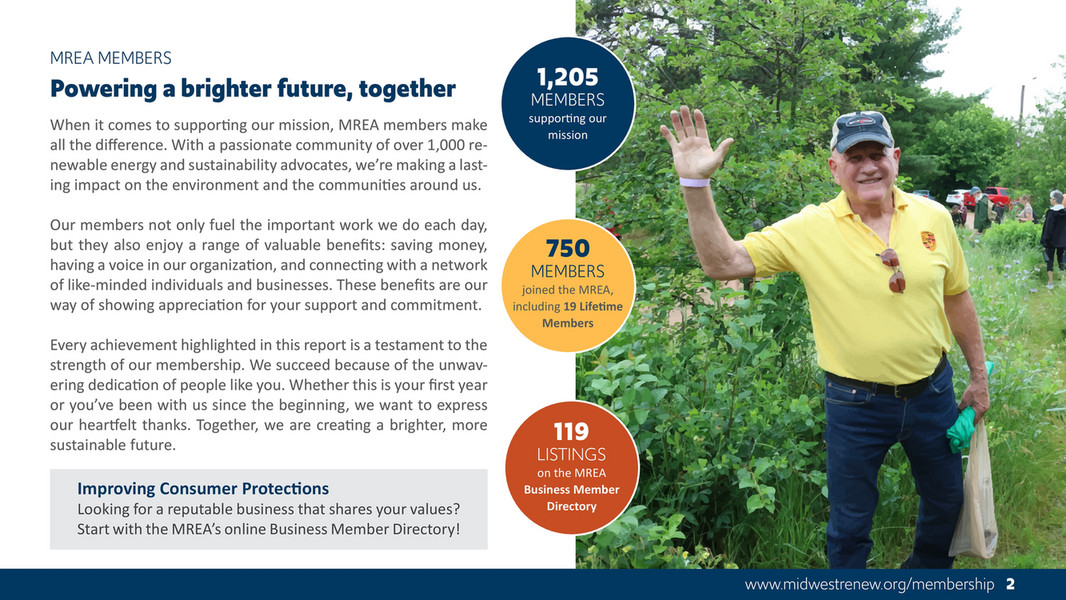 Midwest Renewable Energy Association (MREA) - MREA 2023-2024 Annual Report - Page 3 - Created ...