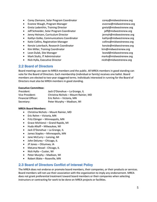 Midwest Renewable Energy Association (MREA) - Student Handbook Jan 2025 ...