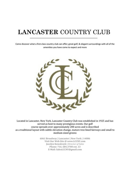 Lancaster Country Club - LCC Catering Menu - Page 2-3 - Created with ...