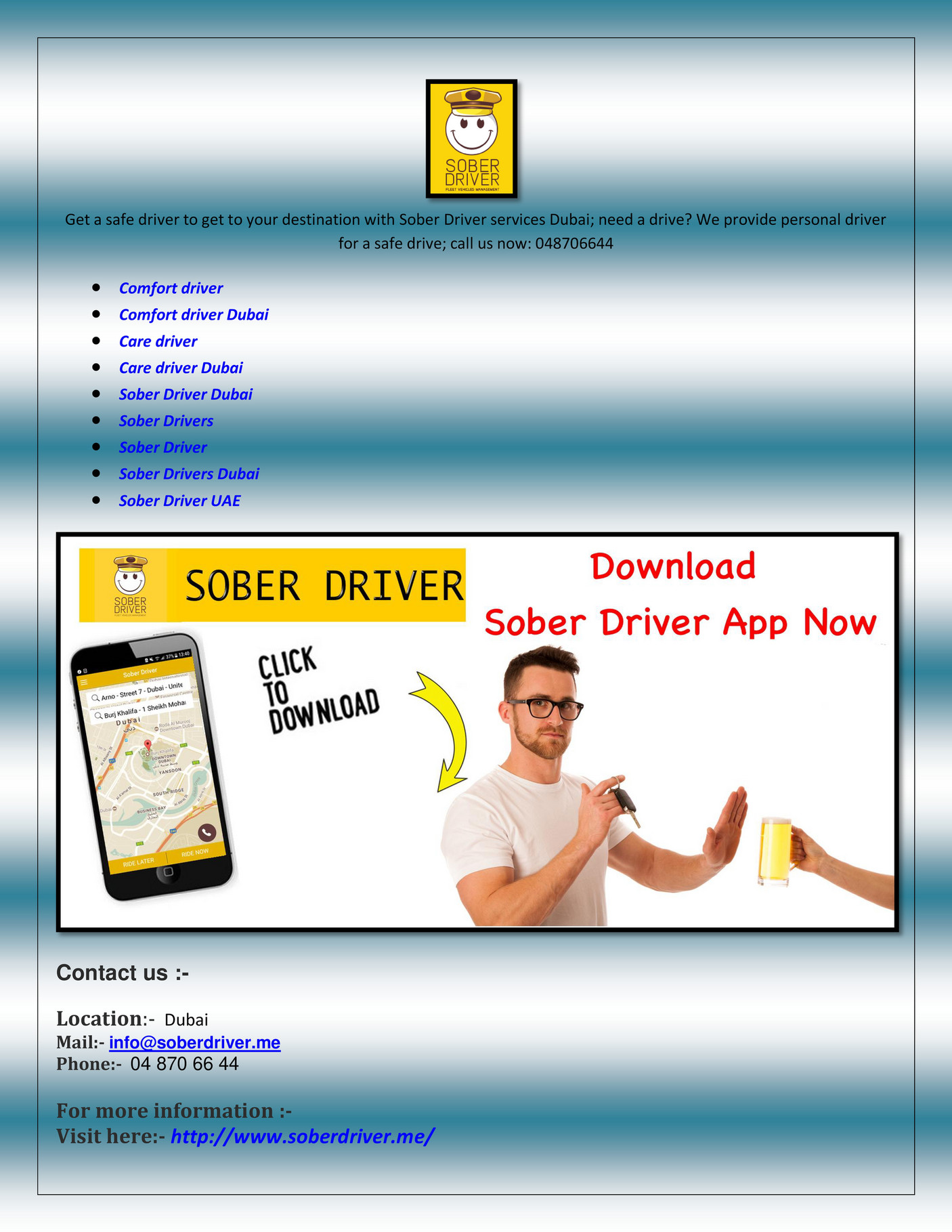 seo - Sober Driver UAE - Page 1 - Created with Publitas.com