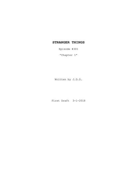 Stranger Things 3 - SCRIPT - Page 1 - Created with Publitas.com