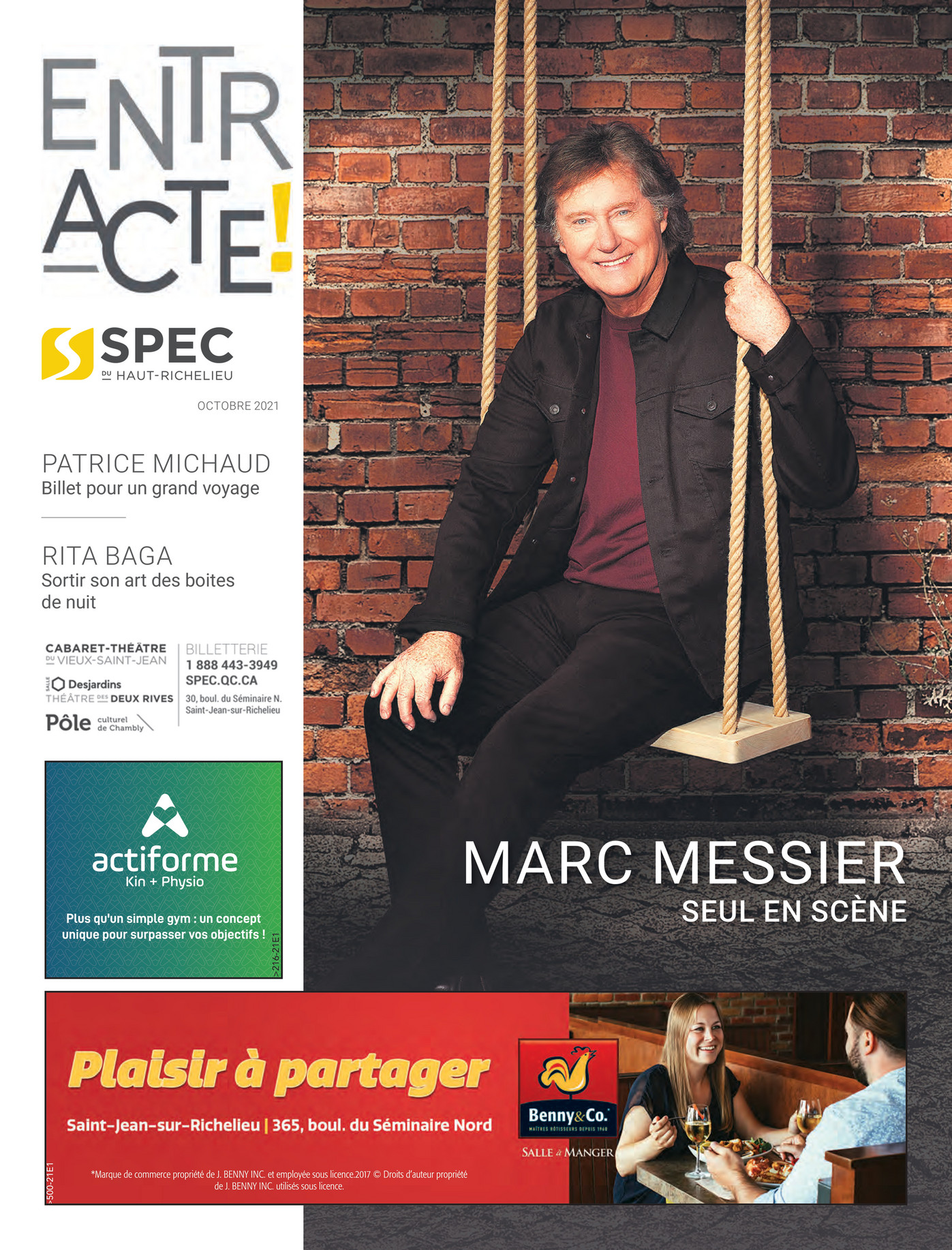 Magazine l'Entracte | octobre 2021 - Page 4-5 - Created with Publitas.com