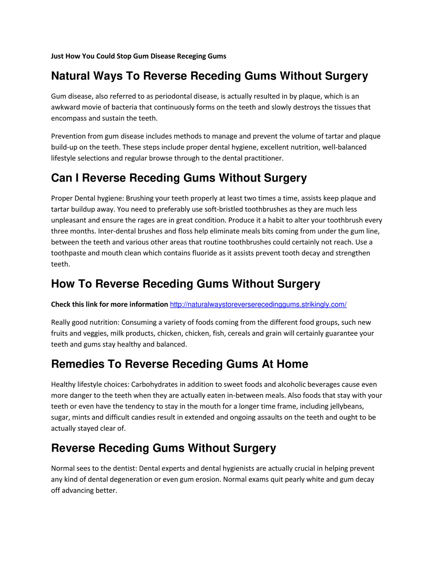 My publications - How To Reverse Receding Gums Without Surgery - Page 1 ...