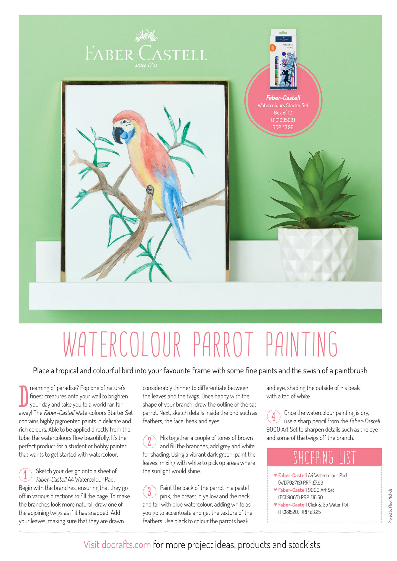 docrafts - Faber-Castell - Watercolour parrot painting - Page 1 ...