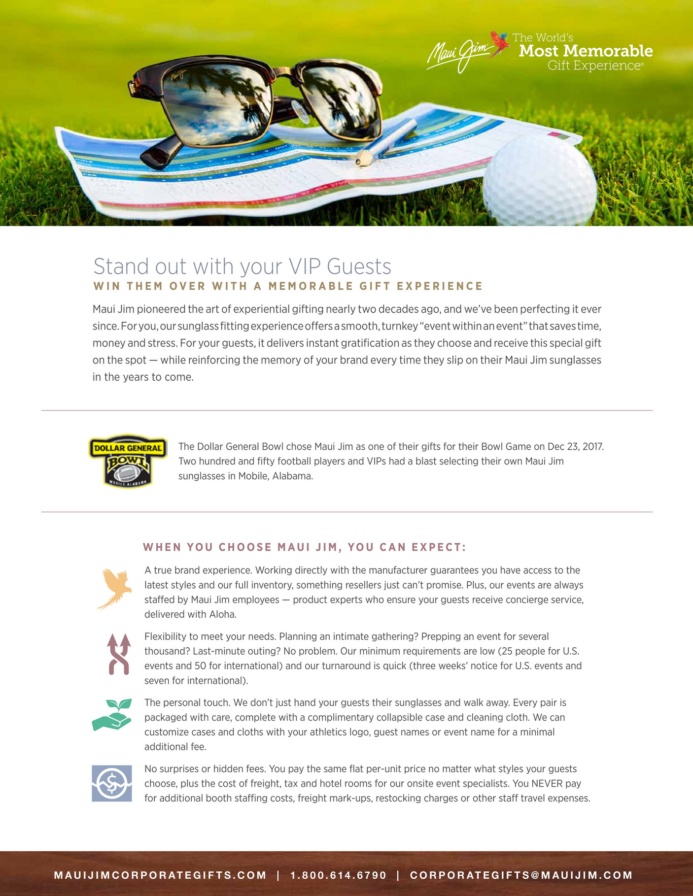 Maui Jim Corporate Gifts - Golf testimonial sheet - Page 2 - Created ...